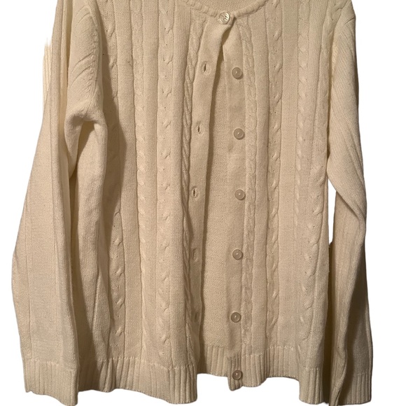 Haband | Sweaters | American Sweetheart White Button Sweater L | Poshmark